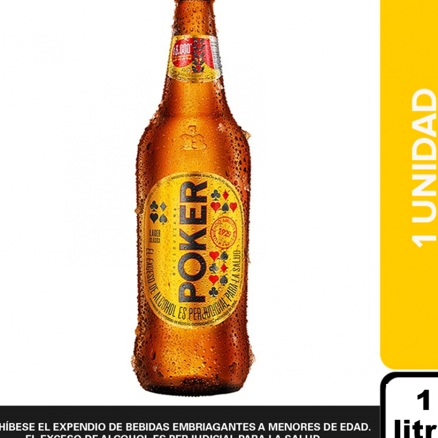 Pokeron En Botella X 1000 Ml Cerveza Pokeron En Botella X 1000 Ml Cerveza